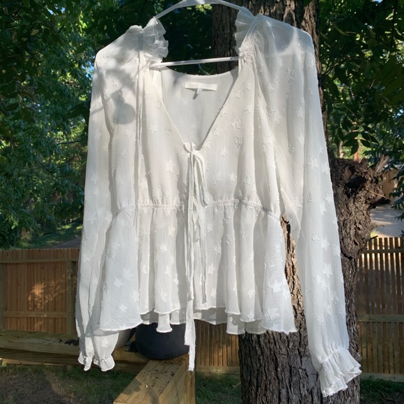 Tops | White Sheer Top | Poshmark